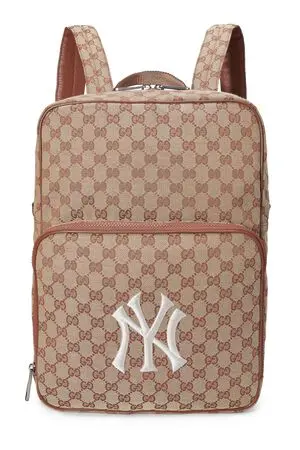 Gucci Gg Canvas New York Yankees Backpack - Orange