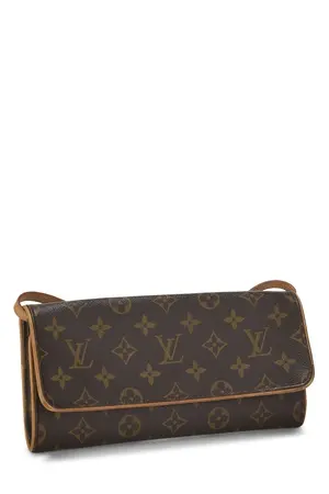 LOUIS VUITTON Monogram Canvas Pochette Twin