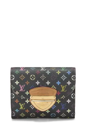 LOUIS VUITTON Takashi Murakami X Monogram Multicolore Joey Wallet - Black