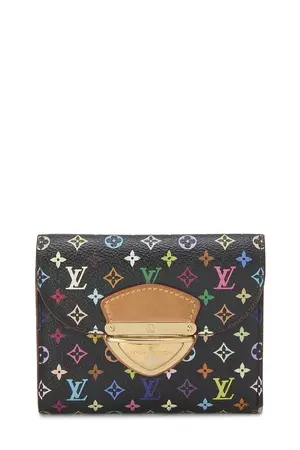 LOUIS VUITTON Takashi Murakami X Monogram Multicolore Joey Wallet - Black