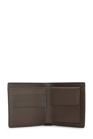 LOUIS VUITTON Damier Ebene Marco Wallet - Brown