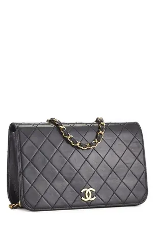 Chanel Quilted Lambskin Snap Full Flap Small