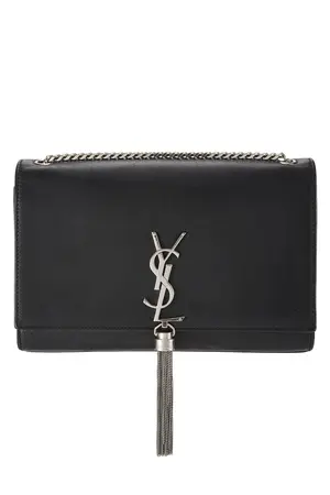 Saint Laurent Calfskin Kate Tassel Bag - Black