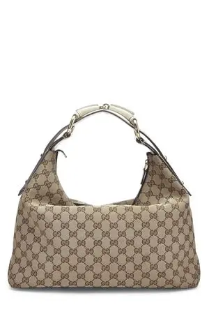 Gucci Gg Canvas Horsebit Hobo
