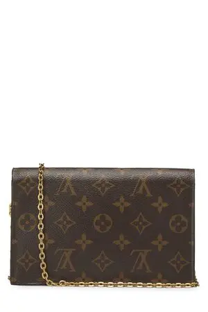 LOUIS VUITTON Raspberry Monogram Canvas Flore Wallet On Chain