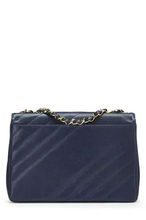 Chanel Caviar Diagonal Flap - Blue