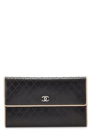 Chanel Calfskin Long Wallet - Black