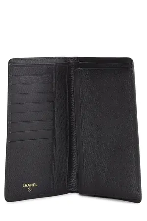 Chanel Calfskin Long Wallet - Black