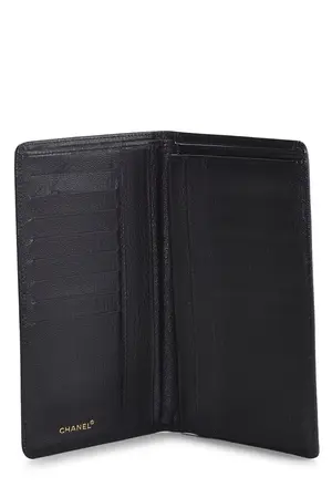 Chanel Calfskin Long Wallet - Black