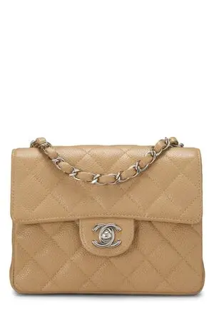 CHANEL Chanel Quilted Caviar Half Flap Mini