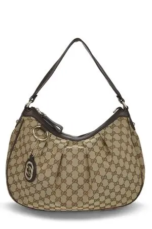 Gucci Brown Original Gg Canvas Sukey Hobo Bag
