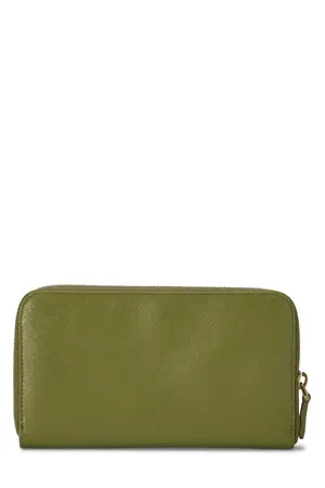 Prada Saffiano Zip Around Wallet