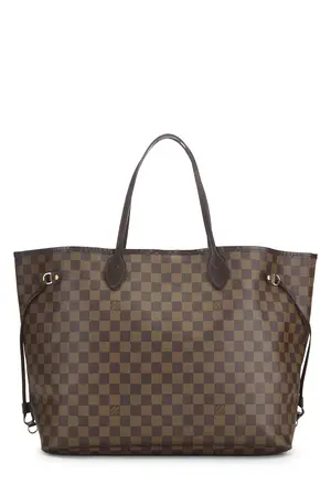 LOUIS VUITTON Damier Ebene Tote - Brown