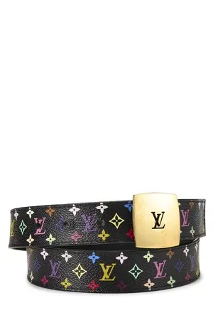 LOUIS VUITTON Takashi Murakami Monogram Multicolore Ceinture Belt - Black
