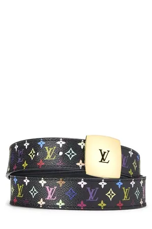 LOUIS VUITTON Takashi Murakami Monogram Multicolore Ceinture Belt - Black