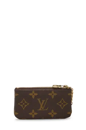 LOUIS VUITTON Monogram Canvas Pochette Clefs - Brown