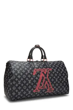 LOUIS VUITTON Kim Jones Monogram Upside Down Keepall Bandouliere 50 - Navy