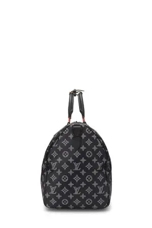 LOUIS VUITTON Kim Jones Monogram Upside Down Keepall Bandouliere 50 - Navy