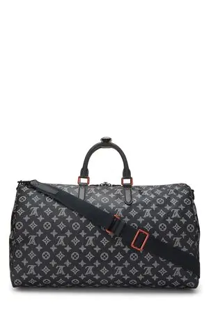 LOUIS VUITTON Kim Jones Monogram Upside Down Keepall Bandouliere 50 - Navy