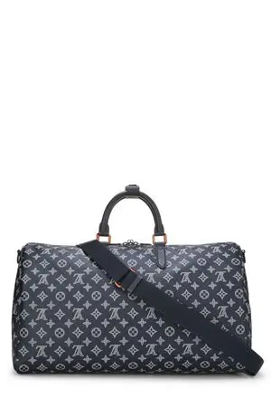 LOUIS VUITTON Kim Jones Monogram Upside Down Keepall Bandouliere 50 - Navy