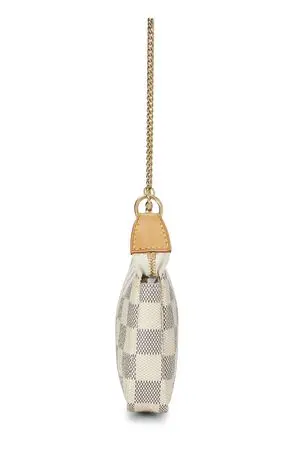 LOUIS VUITTON Damier Azur Pochette - White