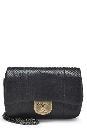 Chanel Python Double Carry Waist Chain Flap Small