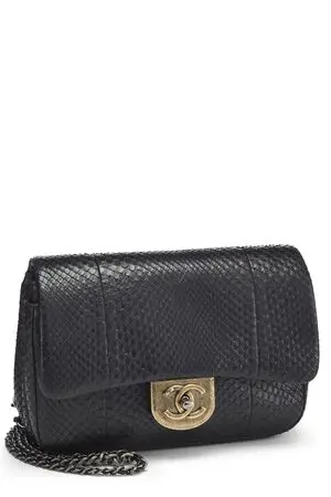 Chanel Python Double Carry Waist Chain Flap Small