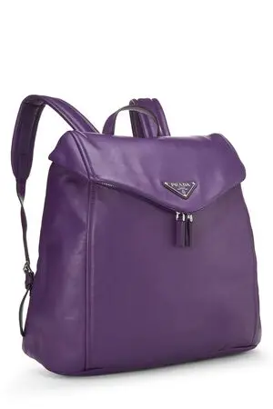 Prada Calfskin Triangle Flap Backpack