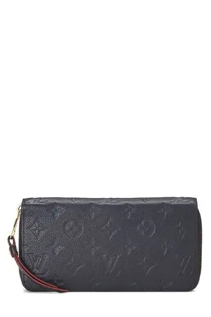 LOUIS VUITTON Bleu Infini Monogram Empreinte Zippy Wallet Navy