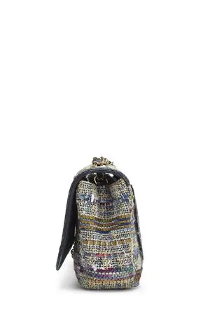 Chanel Multicolor Quilted Tweed Filigree Flap Medium
