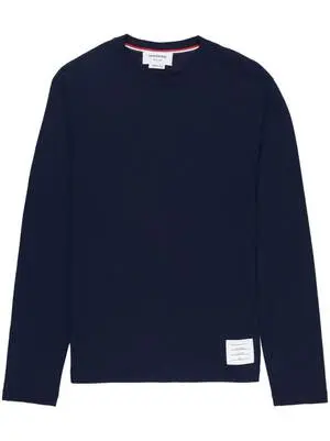 Thom Browne Round-neck Knit Jumper - Blue