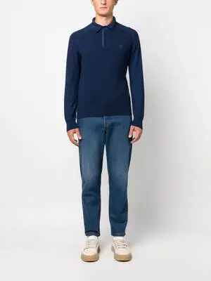 Etro Logo-embroidered Knitted Polo Shirt
