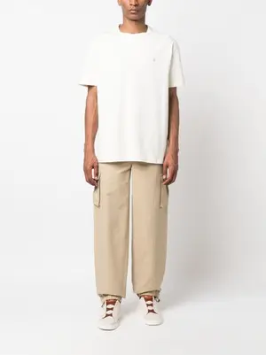 Polo Ralph Lauren Logo-embroidered Cotton T-shirt - Neutrals