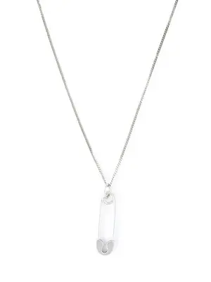TRUE ROCKS Safety Pin Pendant Necklace - Metallic