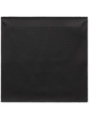 Dolce & Gabbana Jacquard-logo Silk Pocket Square - Black