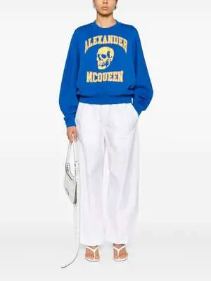 Alexander McQueen Skull-print Sweatshirt - Blue