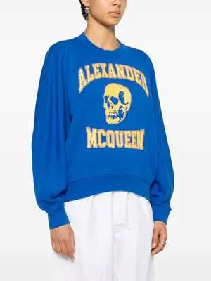 Alexander McQueen Skull-print Sweatshirt - Blue
