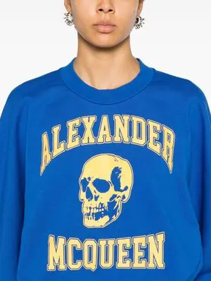 Alexander McQueen Skull-print Sweatshirt - Blue