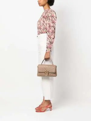 Pinko Medium Love Lady Puff Chevron Shoulder Bag