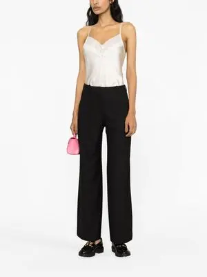 Maje High-waist Flared Trousers - Black