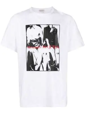 Alexander McQueen Photograph-print Cotton T-shirt - White