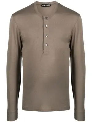 TOM FORD Long-sleeve Crew-neck T-shirt - Green