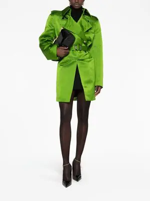 TOM FORD Belted Double-breasted Silk Coat