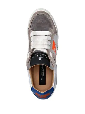 Philipp Plein Leather Sneakers - Grey