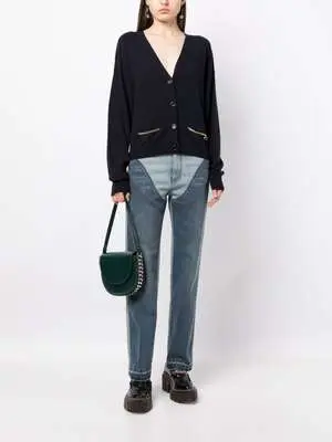 Stella McCartney Mid-rise Straight Leg Two-tone Jeans