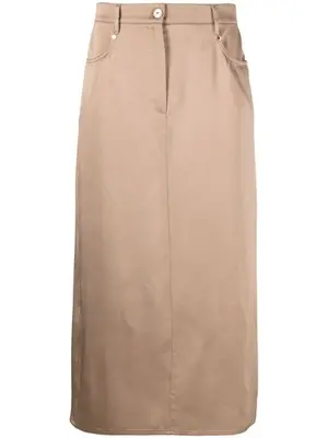 Brunello Cucinelli Straight-cut Midi Skirt