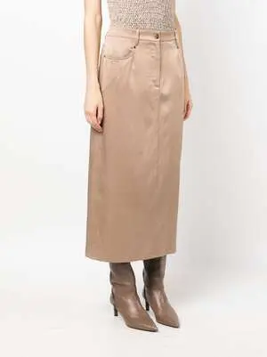 Brunello Cucinelli Straight-cut Midi Skirt