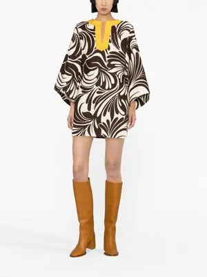 La DoubleJ Kaftan Mini Printed Dress
