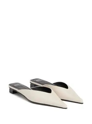AMI Paris Point-toe Leather Mules