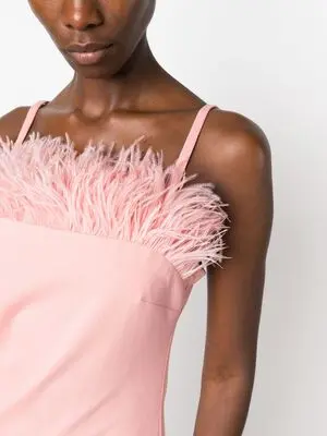TWINSET Feather-trim Fitted Minidress - Pink